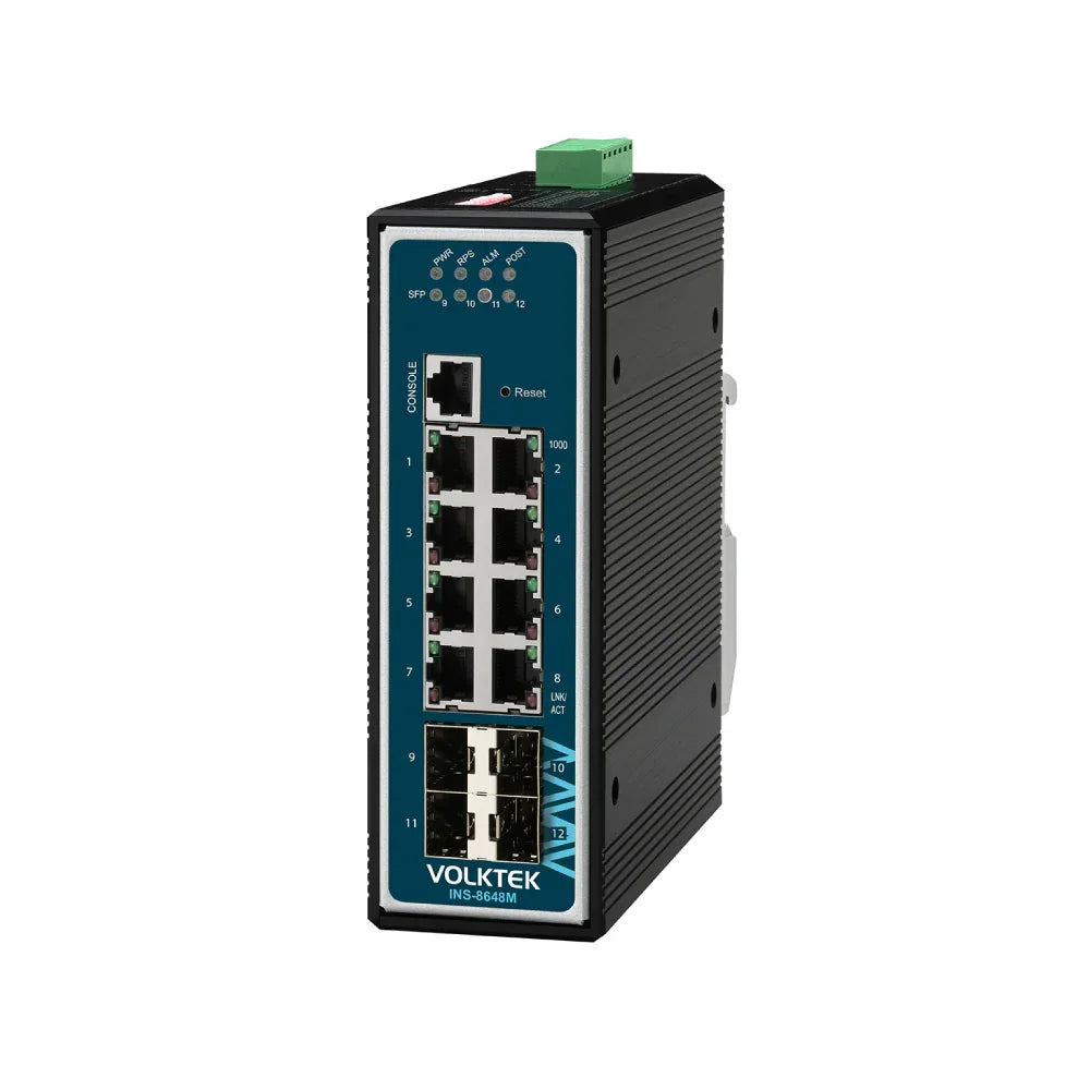 VOLKTEK INS-8648M 8 Ports GbE DNV GL Certified Managed Switch with 4 S ...
